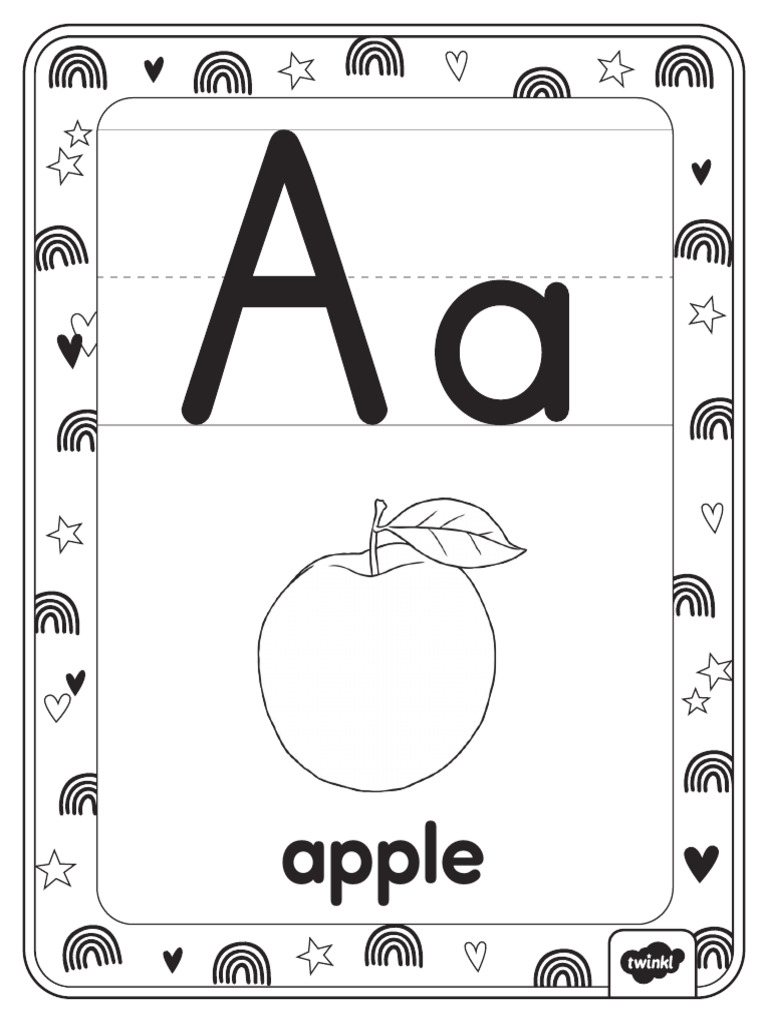 BW Muted Rainbows Alphabet Theme Posters | PDF