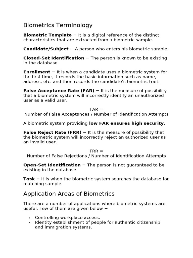 Biometrics Tutorial3 | PDF