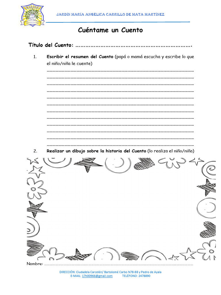 Hoja Cuentame Un Cuento | PDF