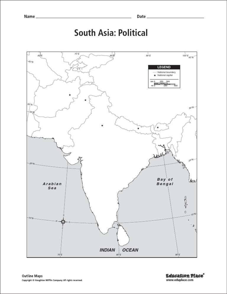 South Asia Political Map Overview | PDF