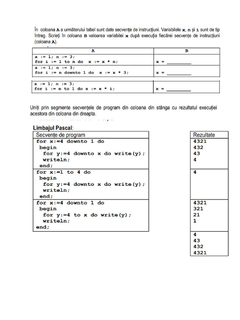 Limbajul Pascal | PDF