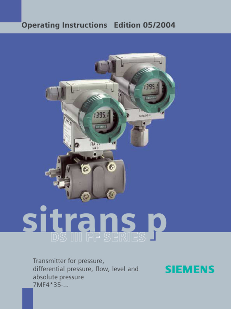 A5E00279627-01US_08 | PDF | Pressure Measurement | Pressure