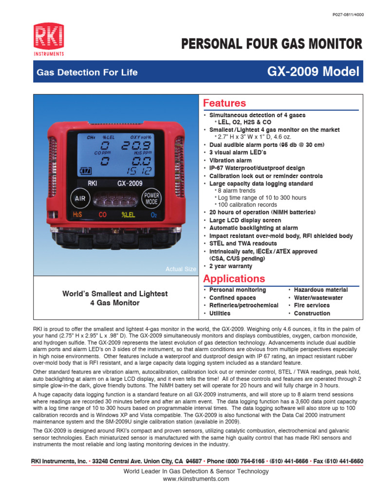 GX-2009 Technical Specifications | PDF