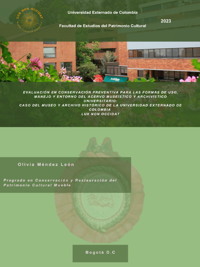 CAI-spa-2023-Evaluacion en Conservacion Preventiva para Las Formas de Uso Manejo y Entorno Del ...