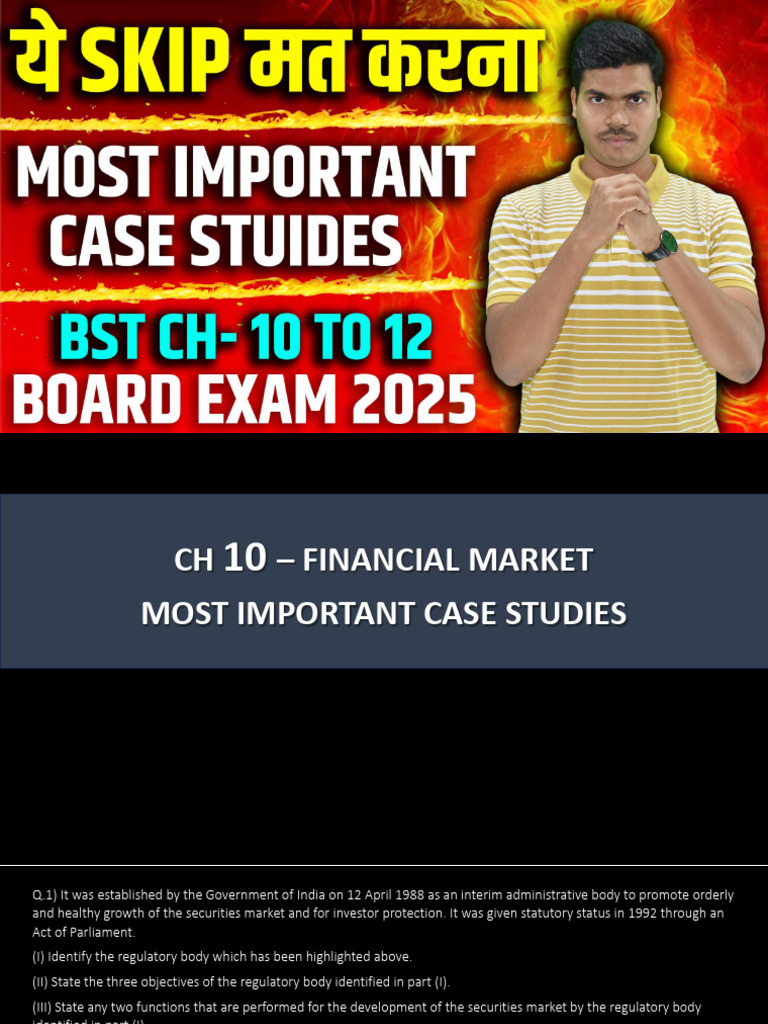 CH 10 To 12 BST Most Imp Case Studies | PDF | Securities (Finance) | Stocks
