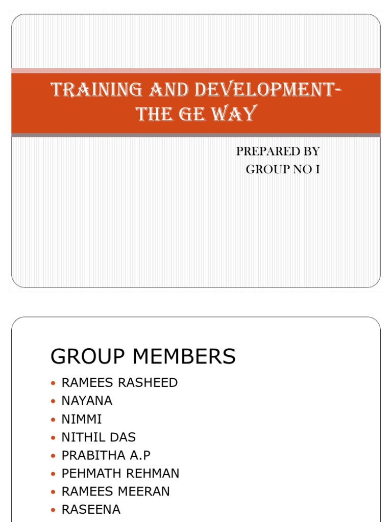 GE Leadership Development Programs | PDF | Master Of Business ...