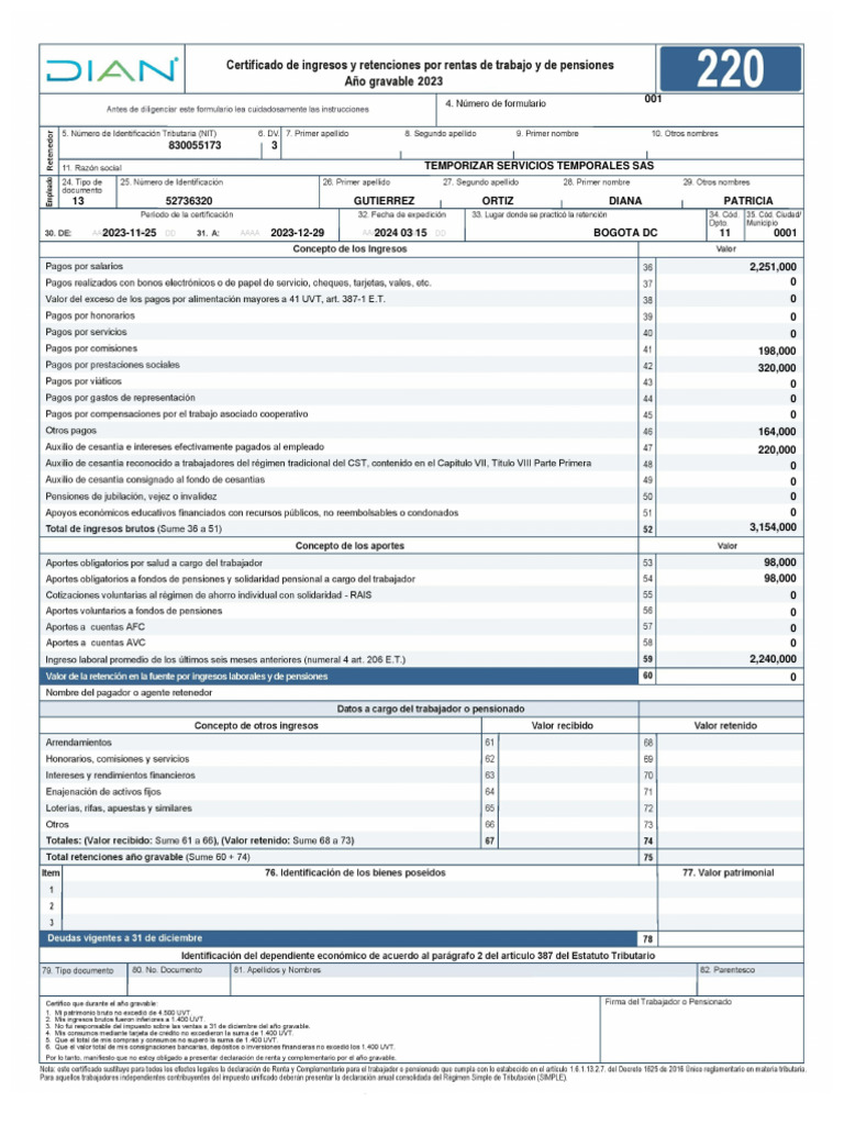 Servlet Generar Certificado Retefuente PDF | PDF