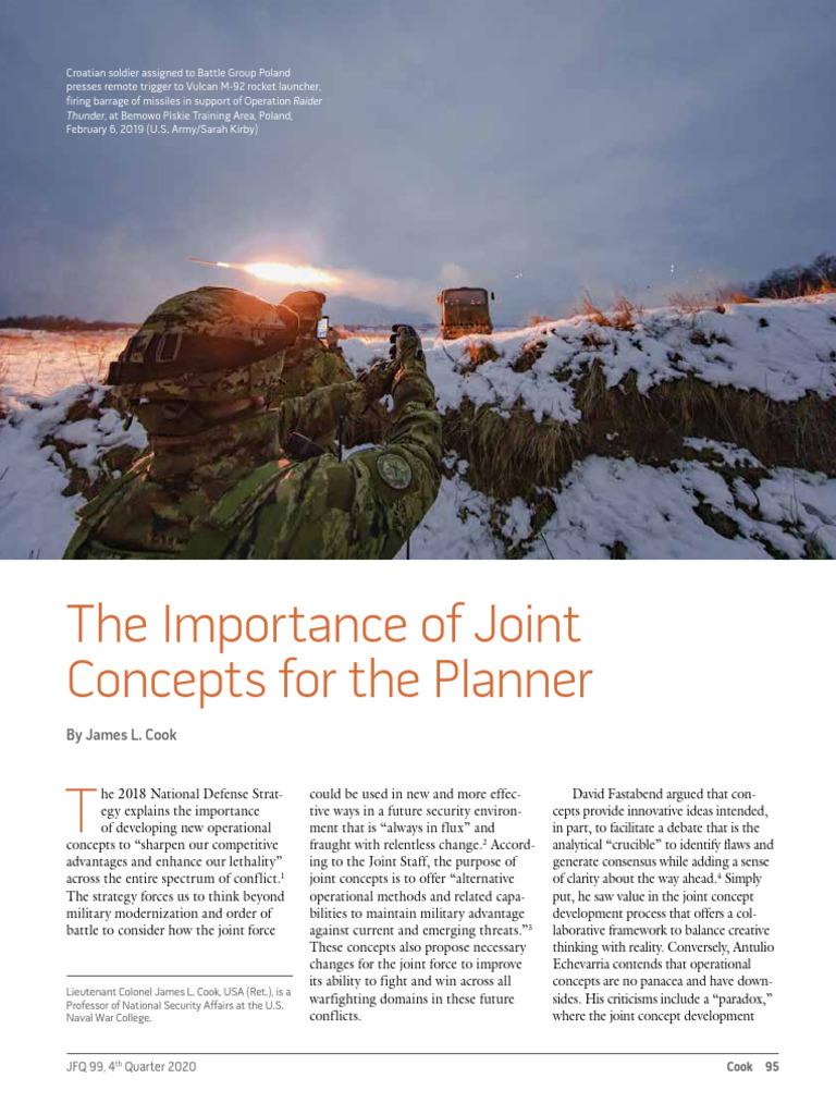 3-2 Cook 2020 Importance of Ops Concepts To Joint Planner | PDF ...