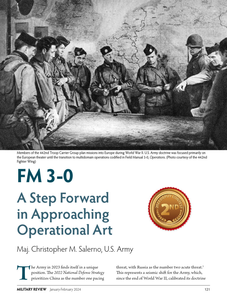 FM 3-0: Multidomain Operations in Modern Warfare | PDF | Gulf War | Battles
