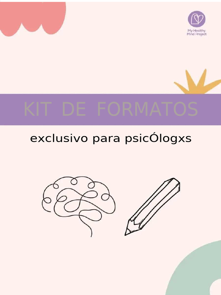Kit de Formatos para Psicólogos | PDF | Las emociones | Historial médico