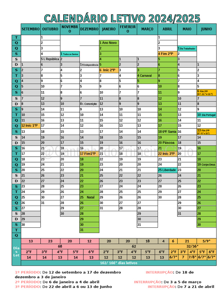 Calendário Escolar 2023-2024 | PDF