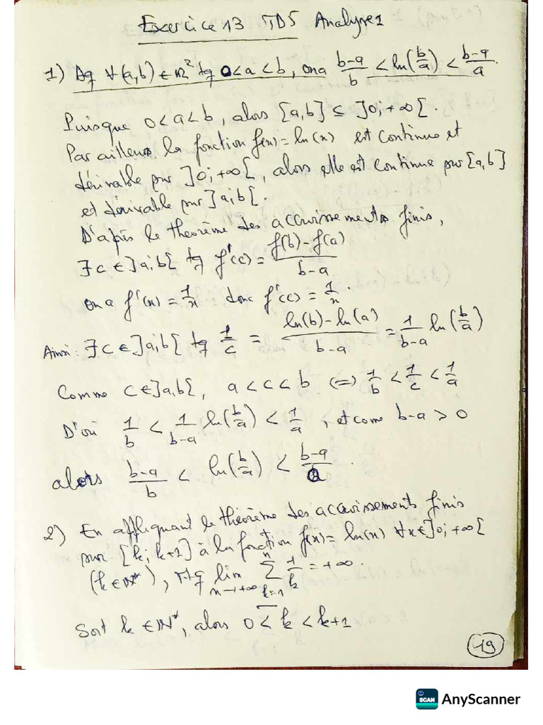 Corr Exo8 TD5 Analyse 1 24 25 - 044229 | PDF