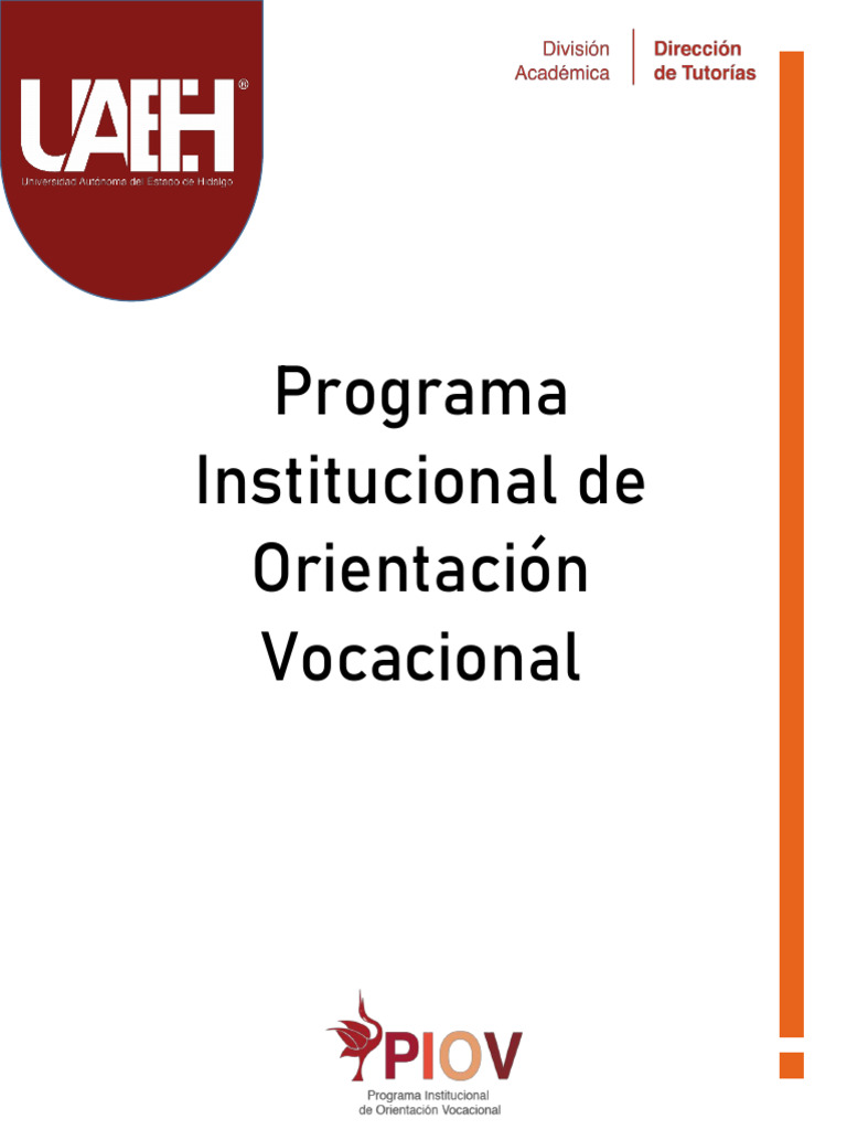 Manual Programa Orientacion Vocacional | PDF | Aprendizaje