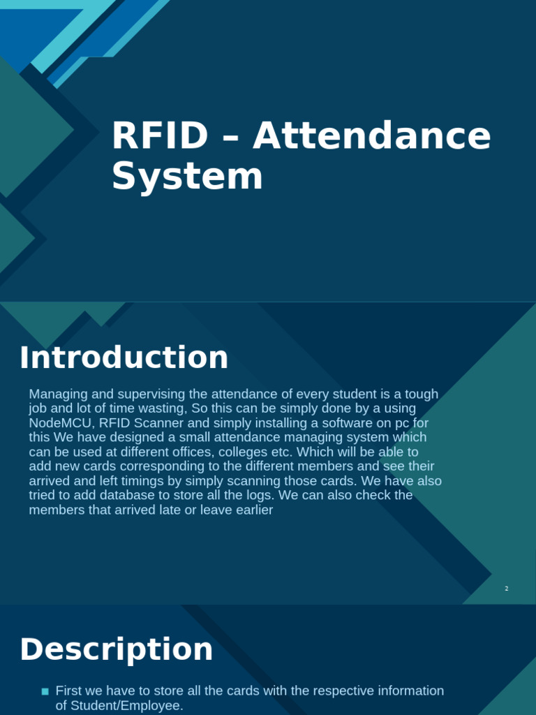 RFID – Attendance System | PDF | Computing RFID – Attendance System | PDF | Computing