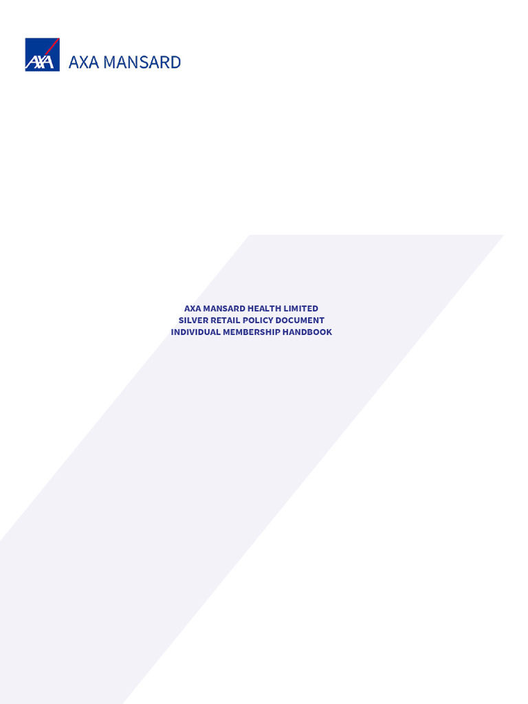ADEMOLA NIMOTA ARINOLA - AXA Mansard Health Limited Silver Policy ...