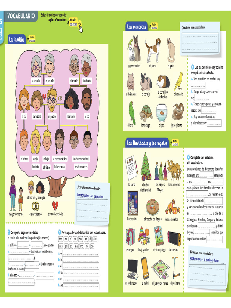 Fiche Vocabulaire À Complétr | PDF