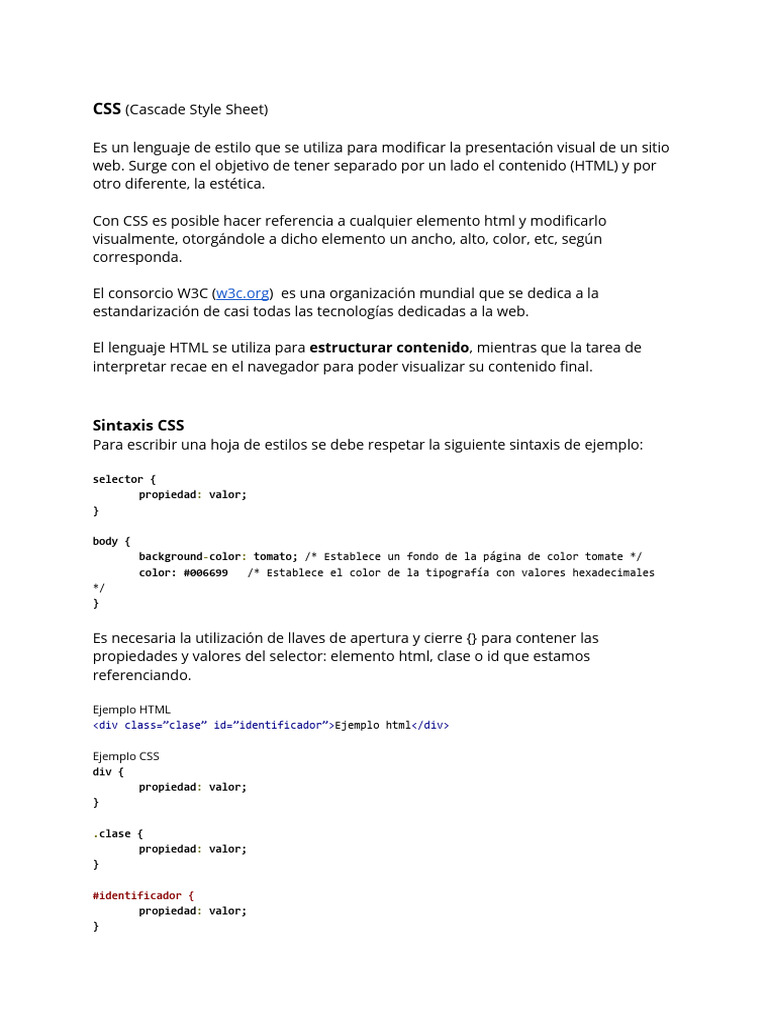 Introducción CSS | PDF | HTML | Ingeniería de software