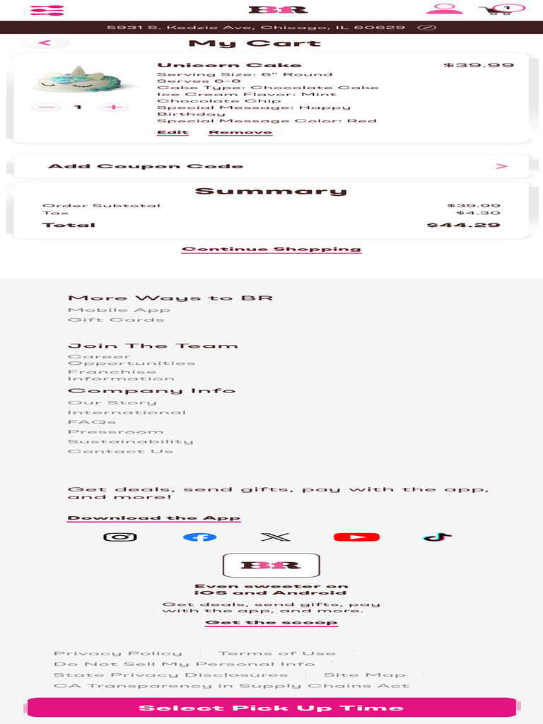 Cart Baskin-Robbins | PDF