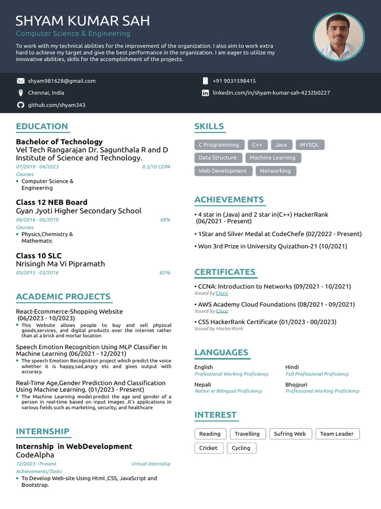 Resume Fa636db8255f0cf736dd | PDF | Machine Learning | Computing
