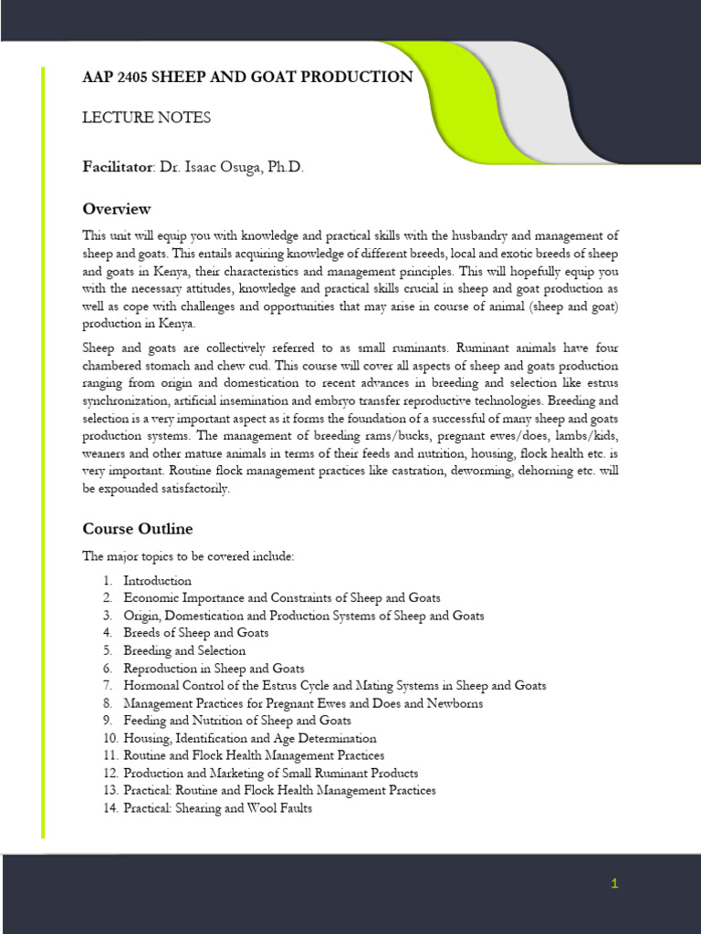 Sheep And Goat Production Guide Pdf Sheep Goat