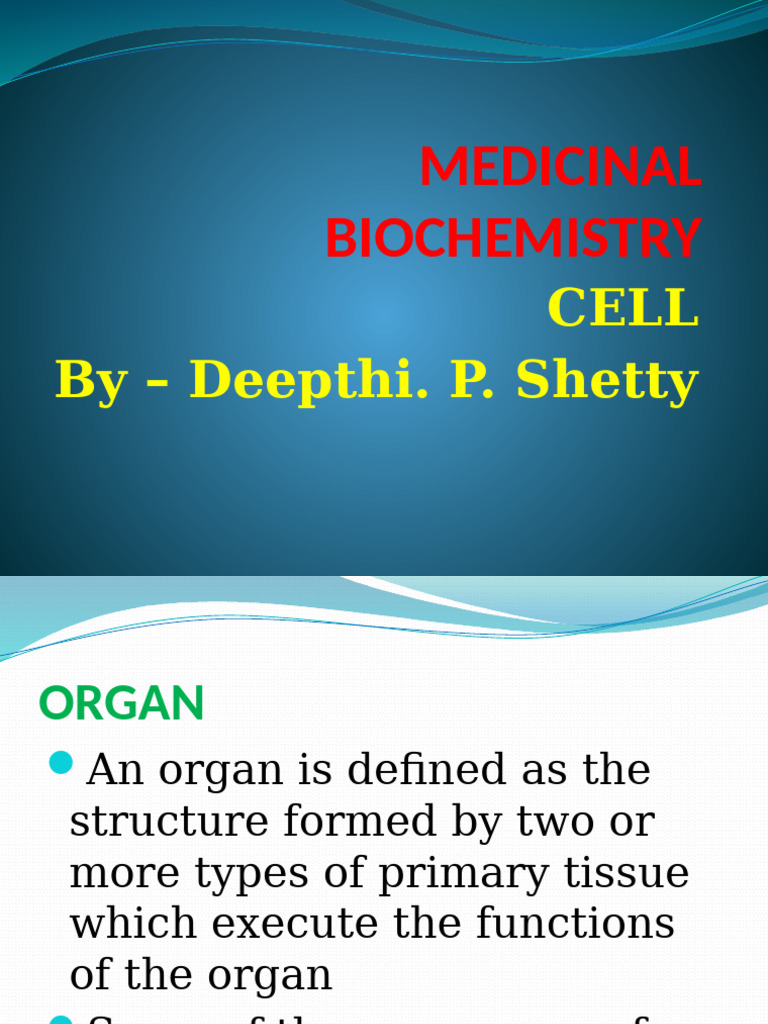 Medicinal Biochemistry | PDF | Cell (Biology) | Human Body