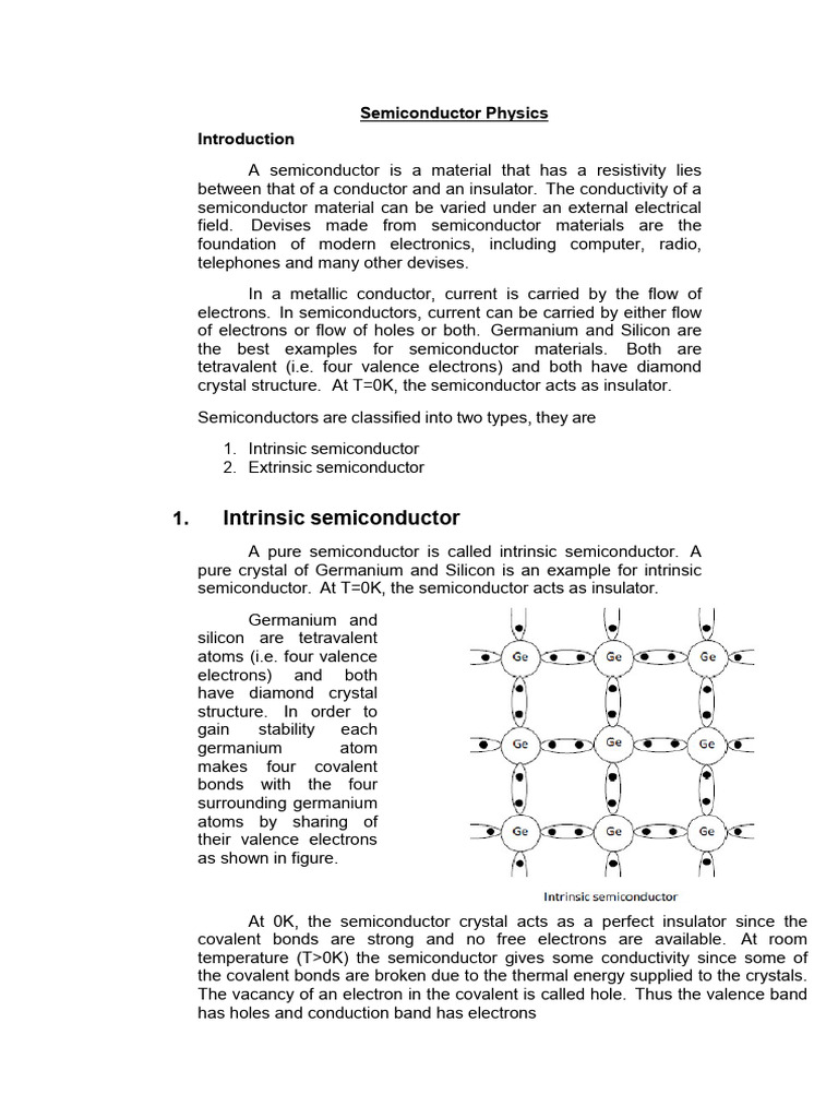 Semiconductor Physics Basics | PDF