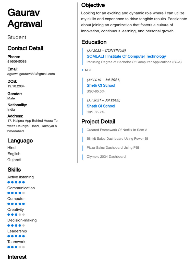 Gaurav Resume 50 | PDF