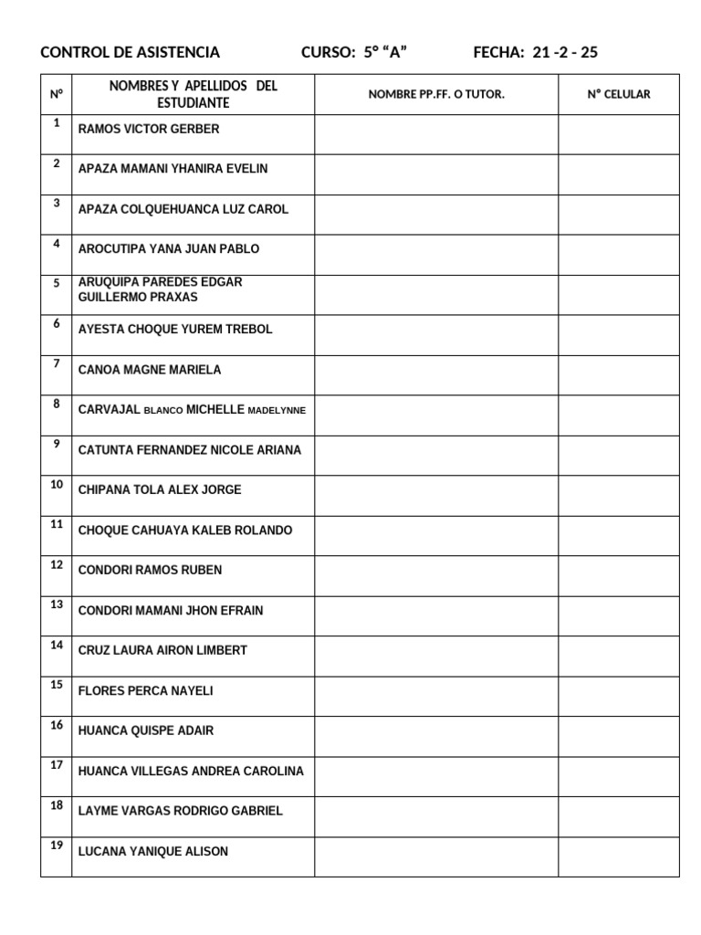 Cont. de Asist.2025 Curso | PDF