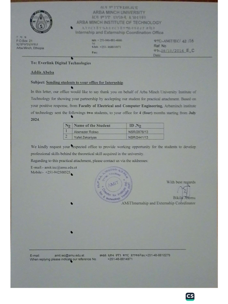 Yafet and Abenezer | PDF