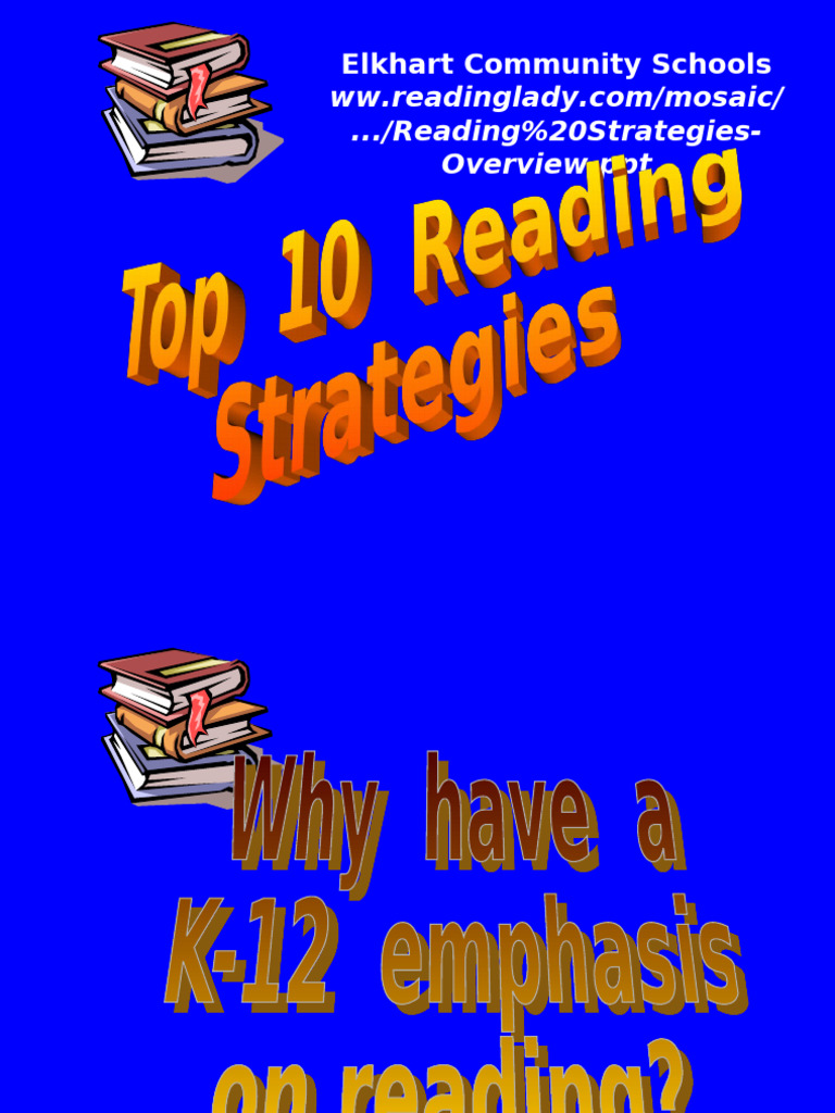 Top Ten Reading Strategies Overview | PDF | Reading Comprehension ...