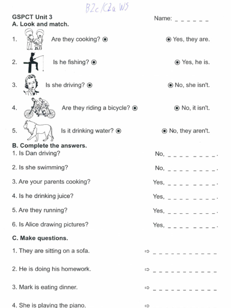 C2a Worksheet | PDF