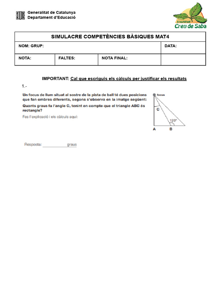Simulacre Competencies Basiques Mat4 V1.Docx | PDF