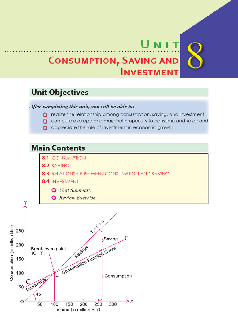 Consumption, Saving and Investment. | PDF | Consumption (Economics ...