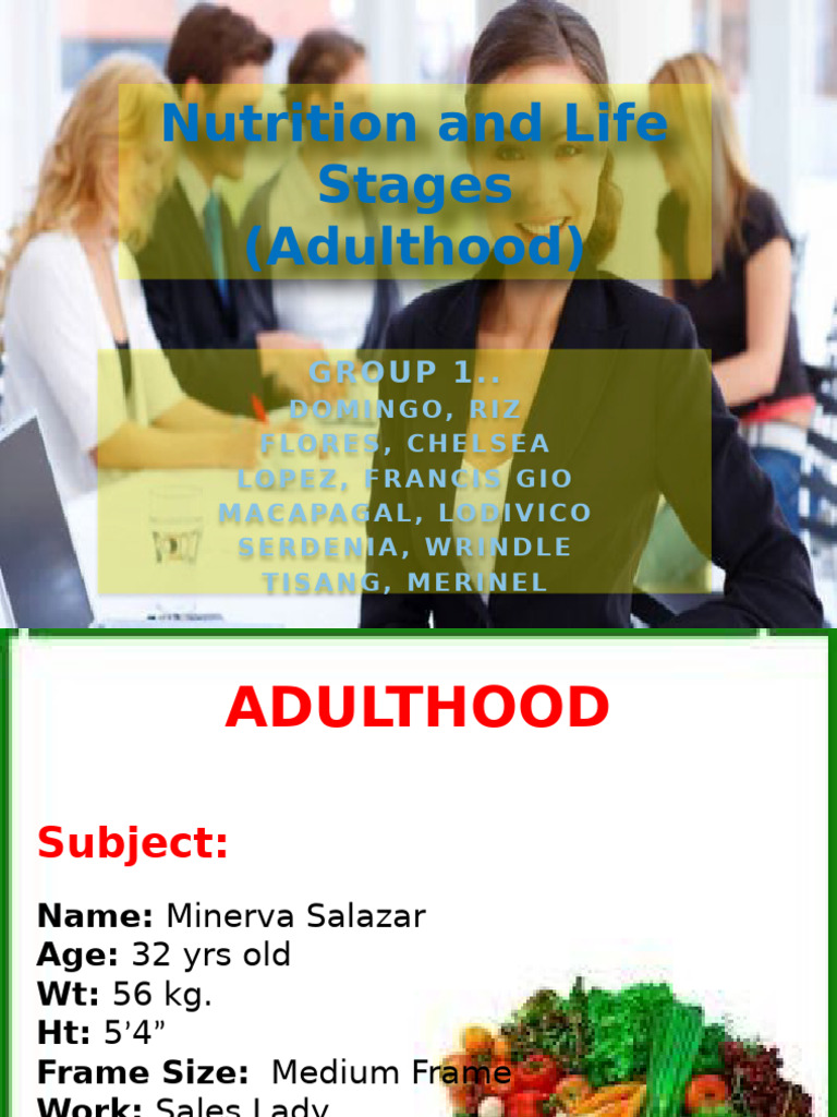Nutrition and Life Stages Adulthood | PDF | Cooking | Lunch