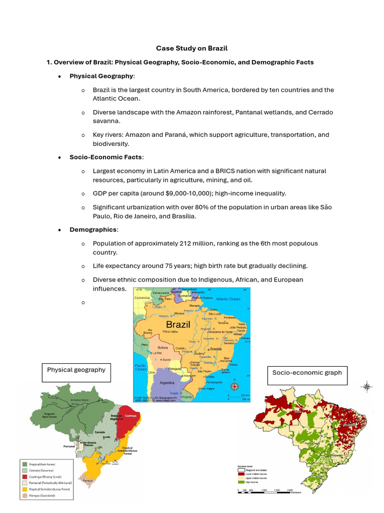 Brazil: Geography, Demographics, and Migration | PDF | Brazil | Immigration