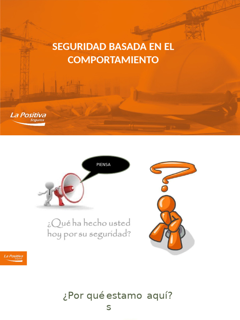 Seguridad Conductual en el Trabajo | PDF | Comportamiento | Ciencias ...