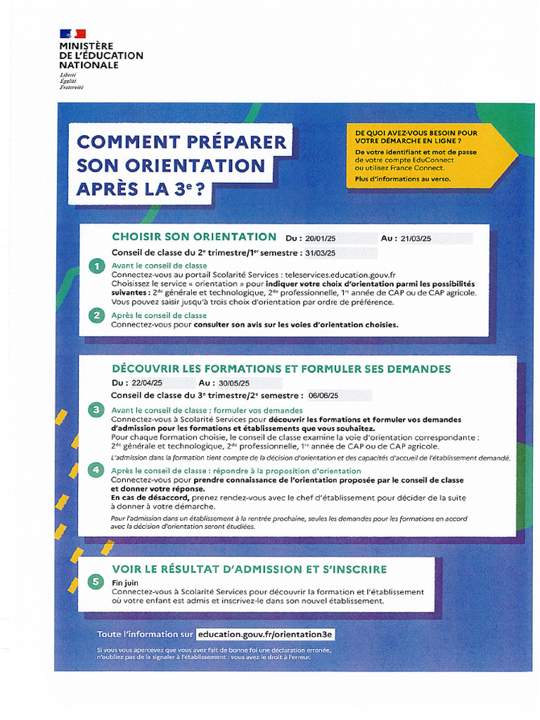 Flyer Téléservices Orientation Post 3ème | PDF