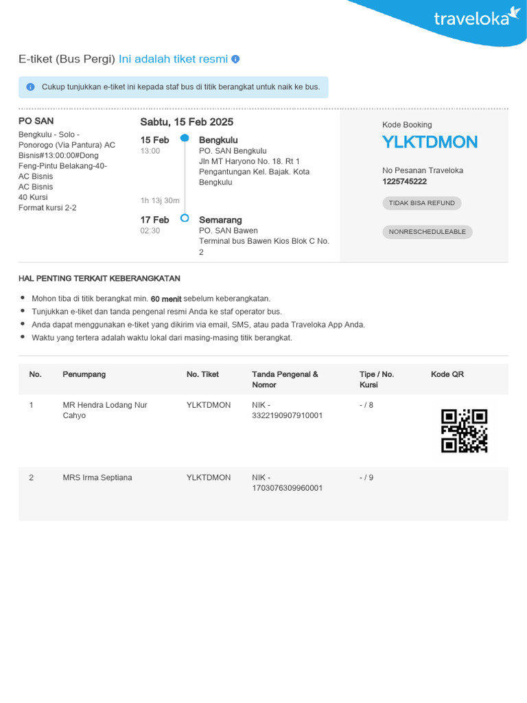 BUS AWAY E-Ticket | PDF