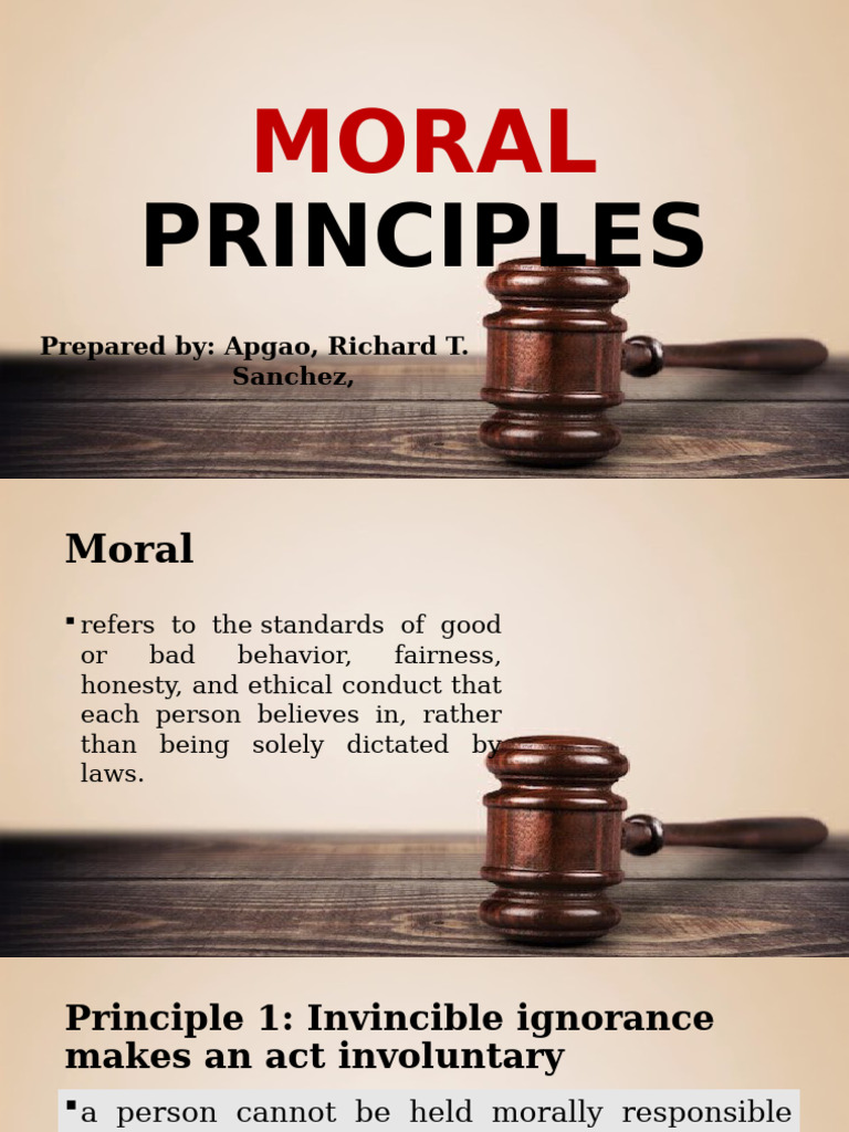 MORAL PRINCIPLES REPORT (ETHICS) | PDF | Behavioural Sciences