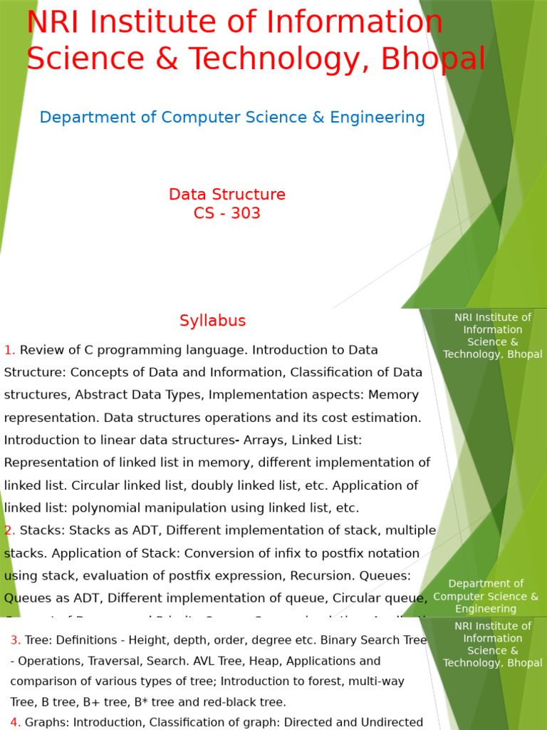 Data Structure Ppt Pdf Pointer Computer Programming Data Structure 2314