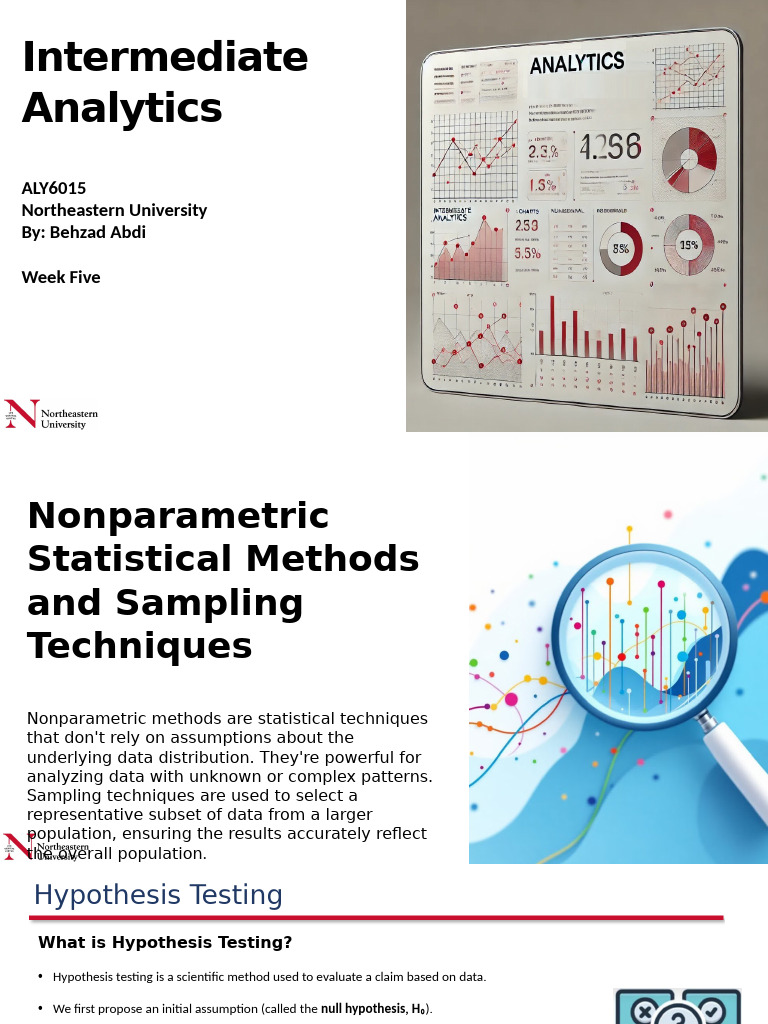 Intermediate Analytics-Nonparametric Statistics&sampling-Week 5 | PDF ...