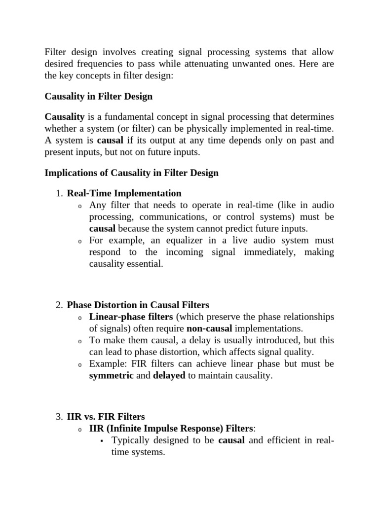 FILTER CONCEPTS | PDF | Electronic Filter | Filter (Signal Processing)