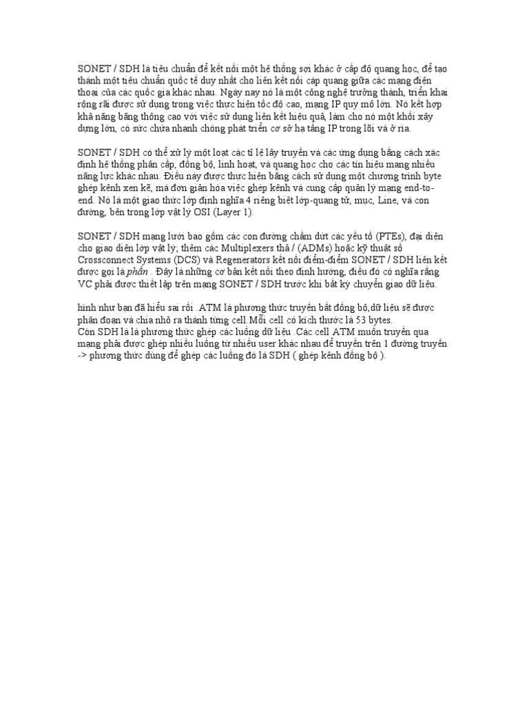 Sonet SDH | PDF