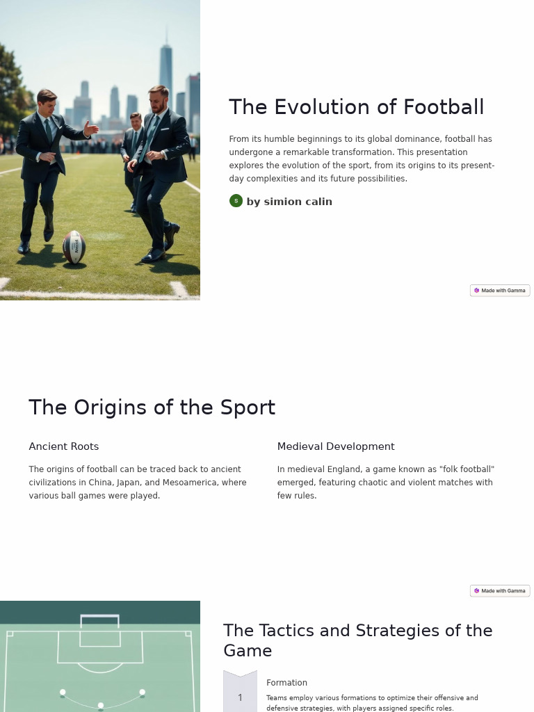 Evolution of Football: History & Future | PDF | Association Football