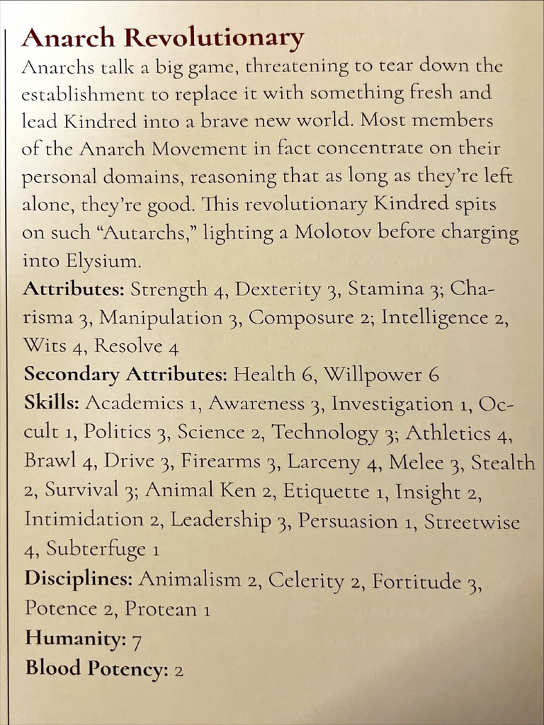 V5 - Anarch Revolutionary | PDF