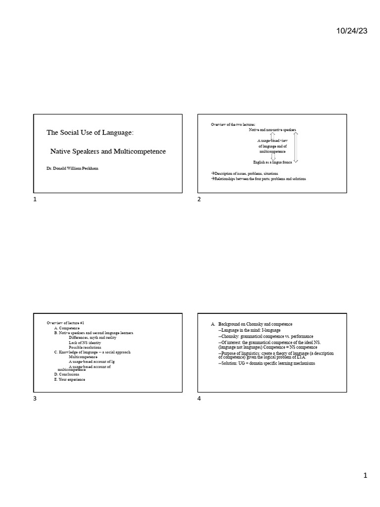 Peckham Social Use 2023 #1 | PDF | Second Language | Second Language ...