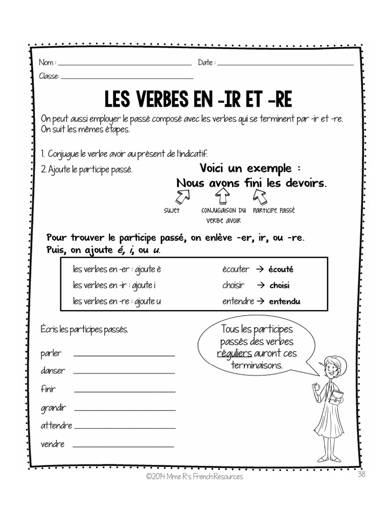 PC Avoir Verbes -Ir-re | PDF