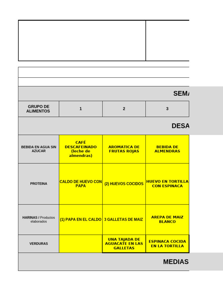 Ciclo de Menu 7 Dias | PDF | ensalada | Sopa