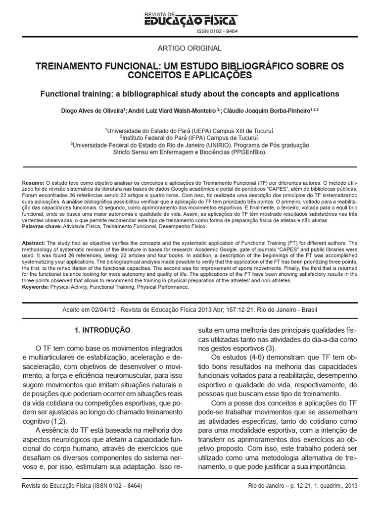 2013 Artigo Treinamento Funcional | PDF | Músculo | Flexibilidade (anatomia)