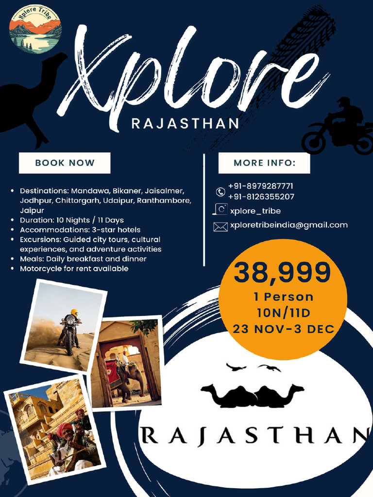 Xplore Tribe Rajasthan Tour | PDF